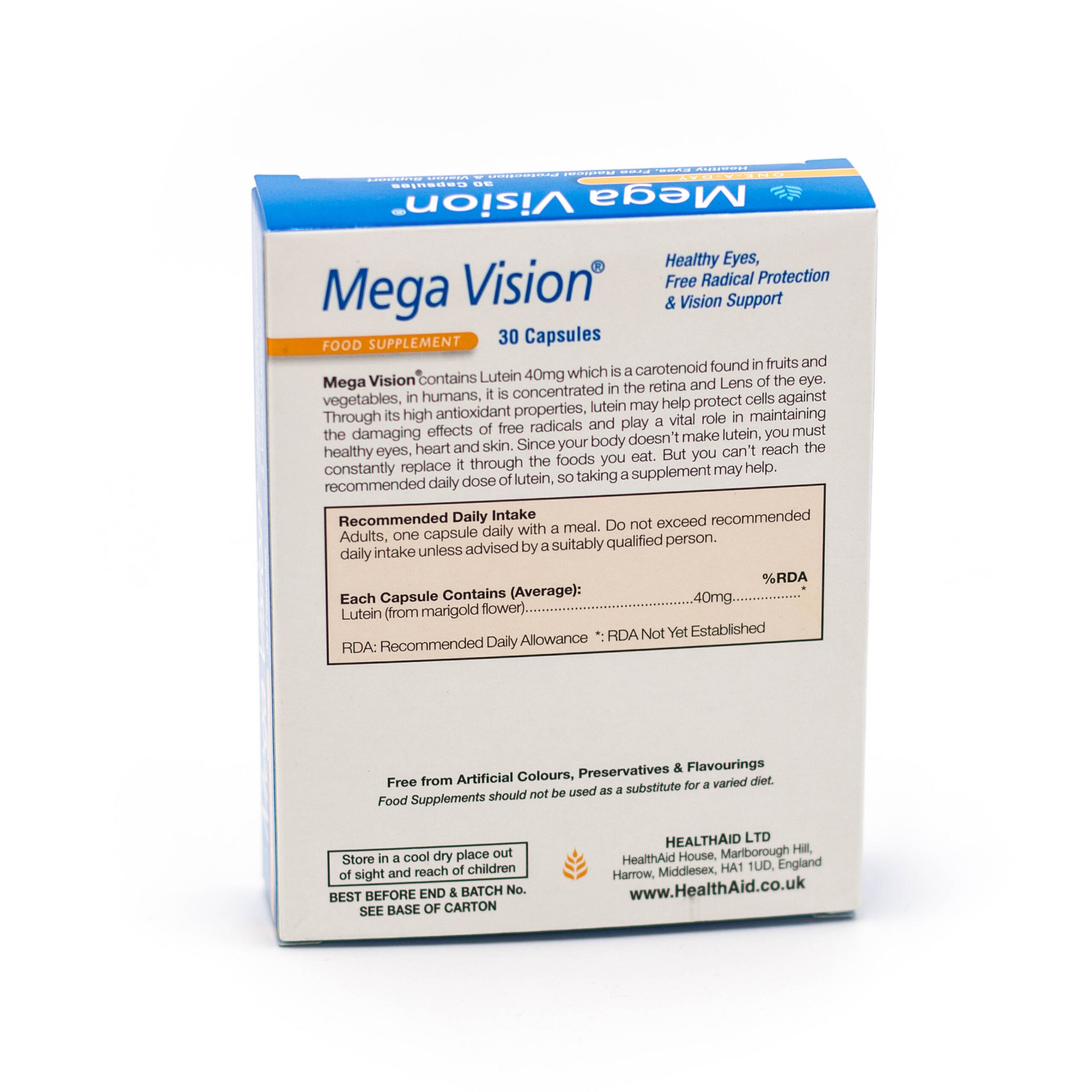 کپسول هلث اید مگاویژن Health Aid Mega Vision – داروخانه دکتر کیایی